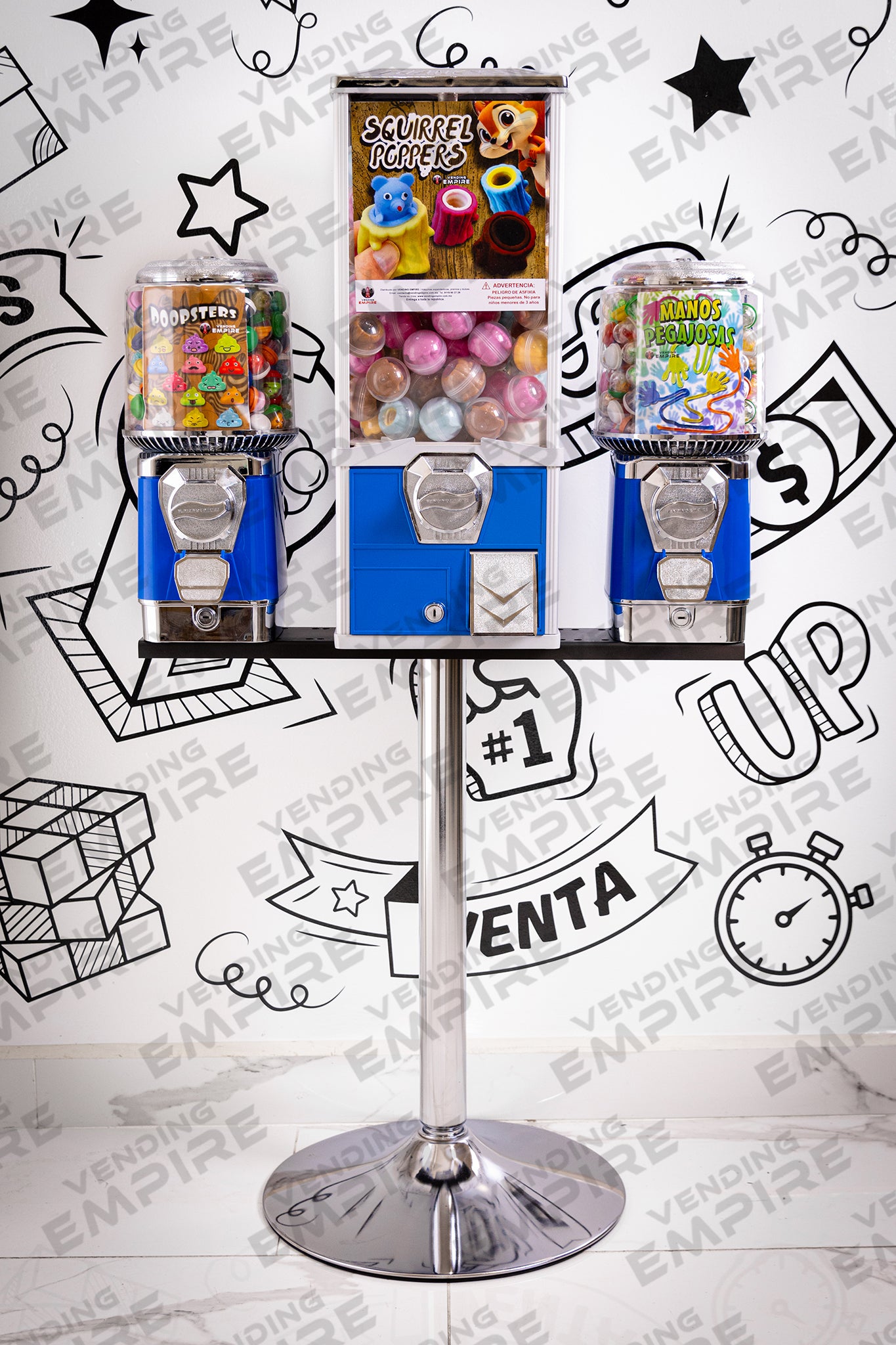 Kit Triple Supremo Vending Empire con Pedestal Cromado [Envío Gratis]