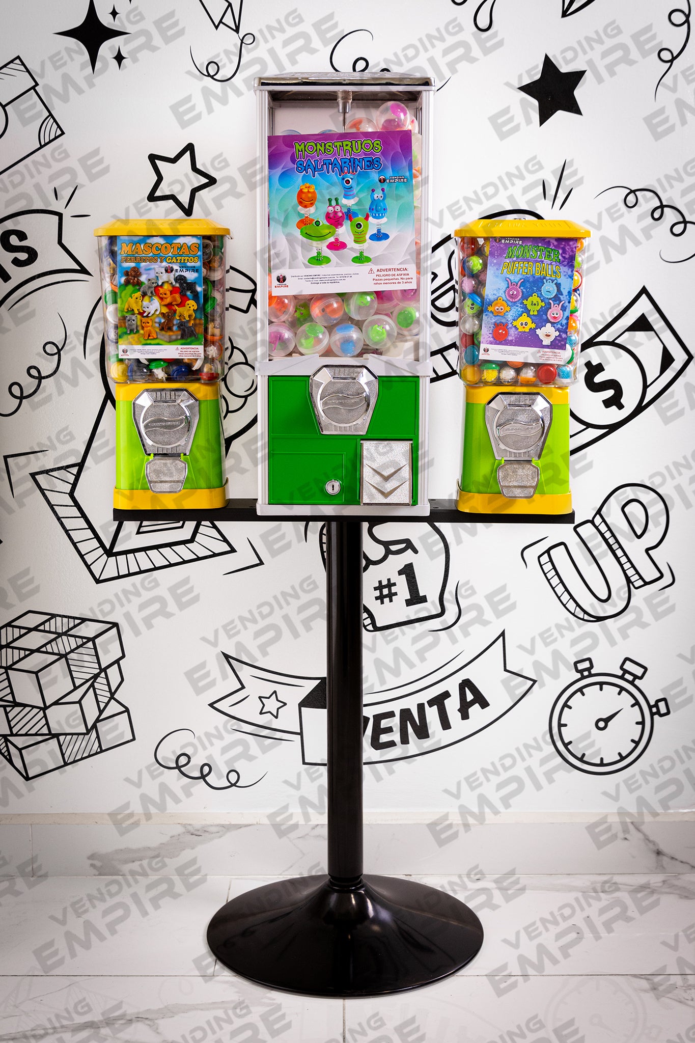 Kit Triple Clasico Vending Empire con Pedestal Redondo [Envío Gratis]